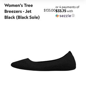 allbirds | Shoes | Allbirds W5 Tree Bleezers Jet Black Slip In Flats ...